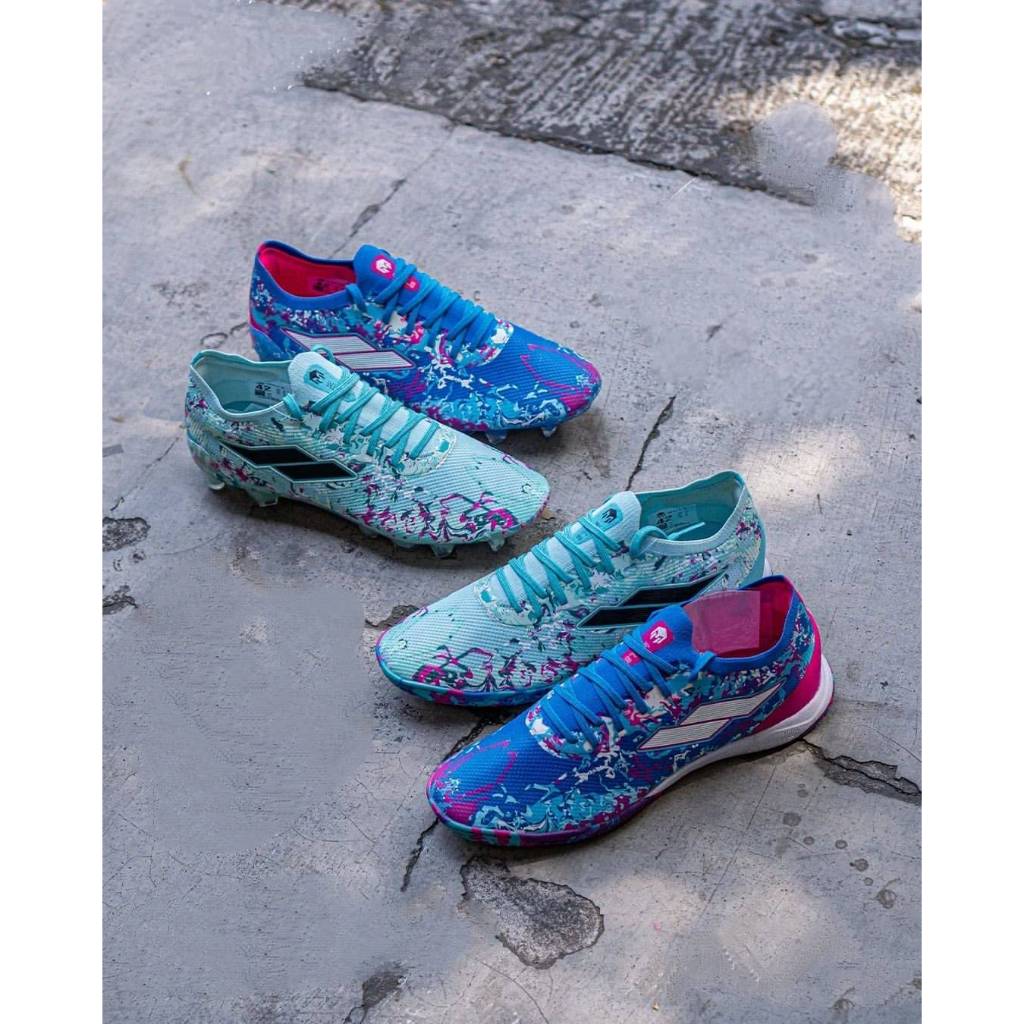 Jual Mills sepatu futsal bola xyclops kaldera navy magenta/tosca white ...