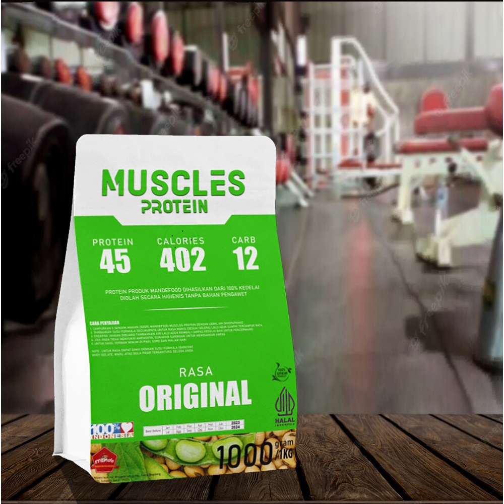 Jual MUSCLES PROTEIN Kedelai Bubuk 1000 gram roasted (1 KG) protein ...
