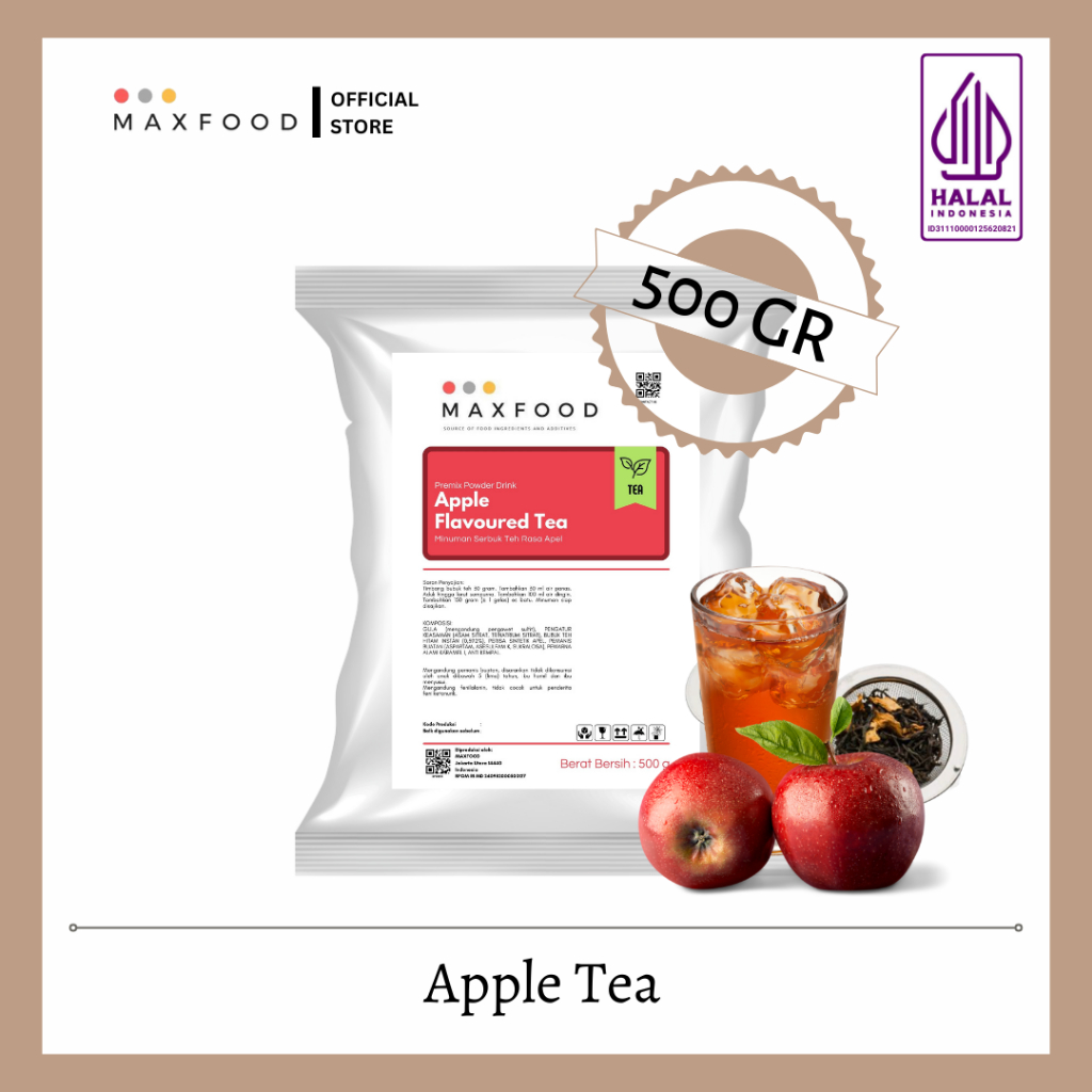Jual Apple Tea/ Teh Apel/ Bubuk Minuman Apple Tea/ Apple Tea Powder 500 ...