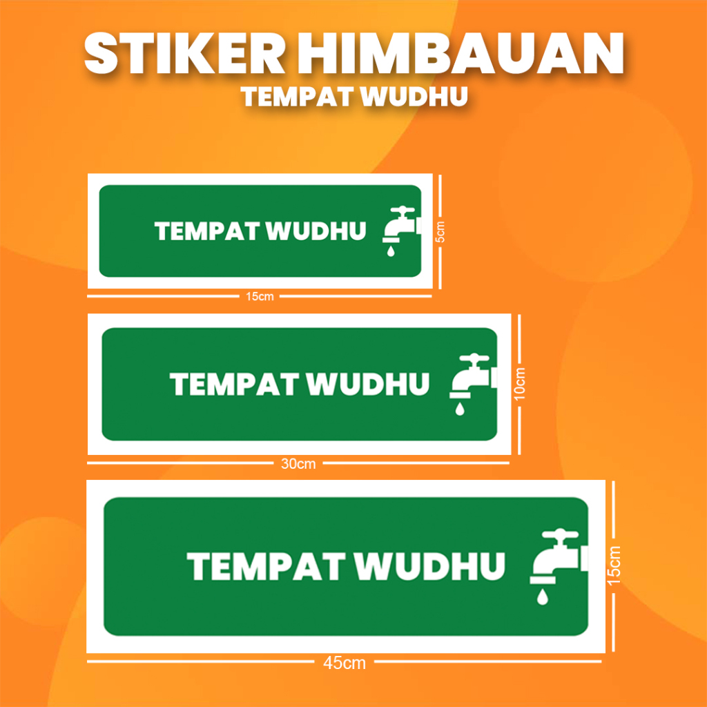 Jual Stiker K3 Tempat Wudhu / Sticker HSE Ablution (Print Tajam & Anti ...