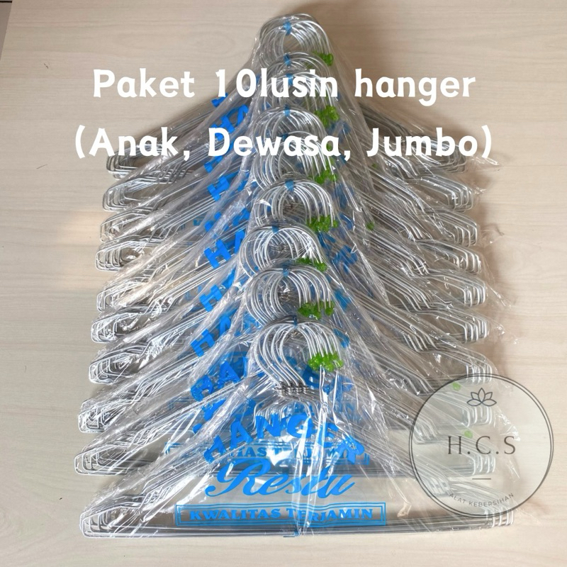 Jual paket 10lusin hanger besi stainless anti karat | hanger anak ...