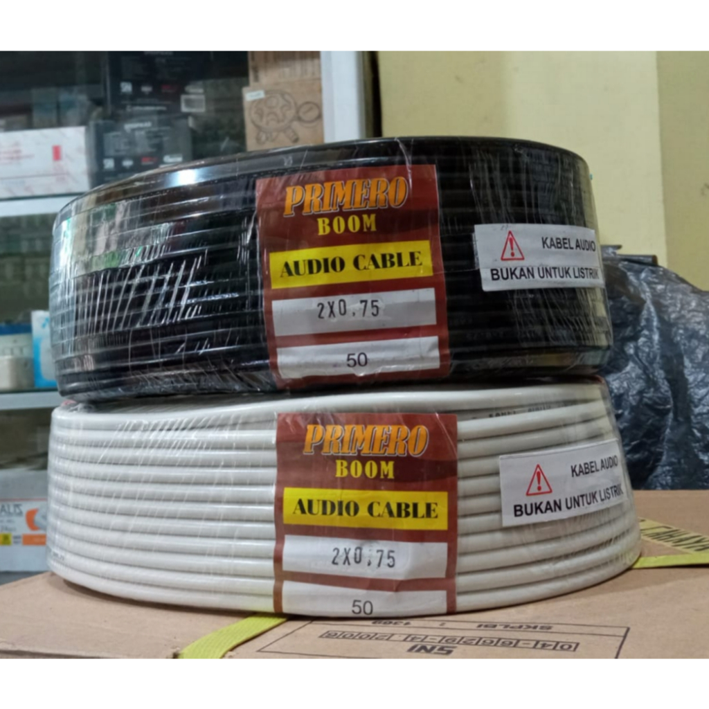 Jual Kabel Serabut Listrik Audio HYO 2X0.75 / 2X1.5 Warna Putih / Hitam 40 dan 90 Meter | Shopee ...