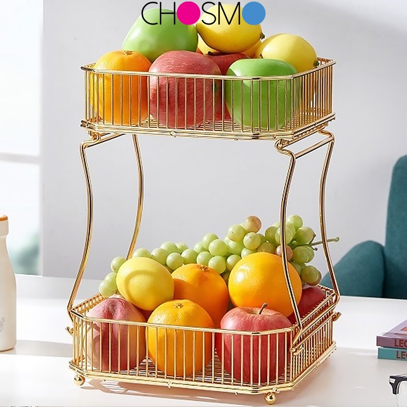 Jual Rak Keranjang Buah dan Sayur Tingkat Ganda Rak Keranjang Buah ...