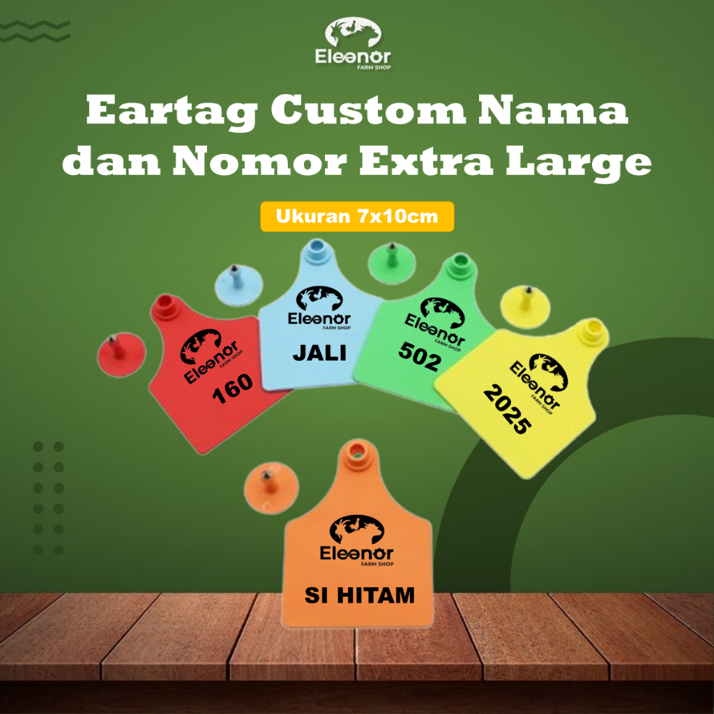 Jual Eartag Custom Sapi Nama dan Nomor Ear Tag Penanda Telinga Sapi ...