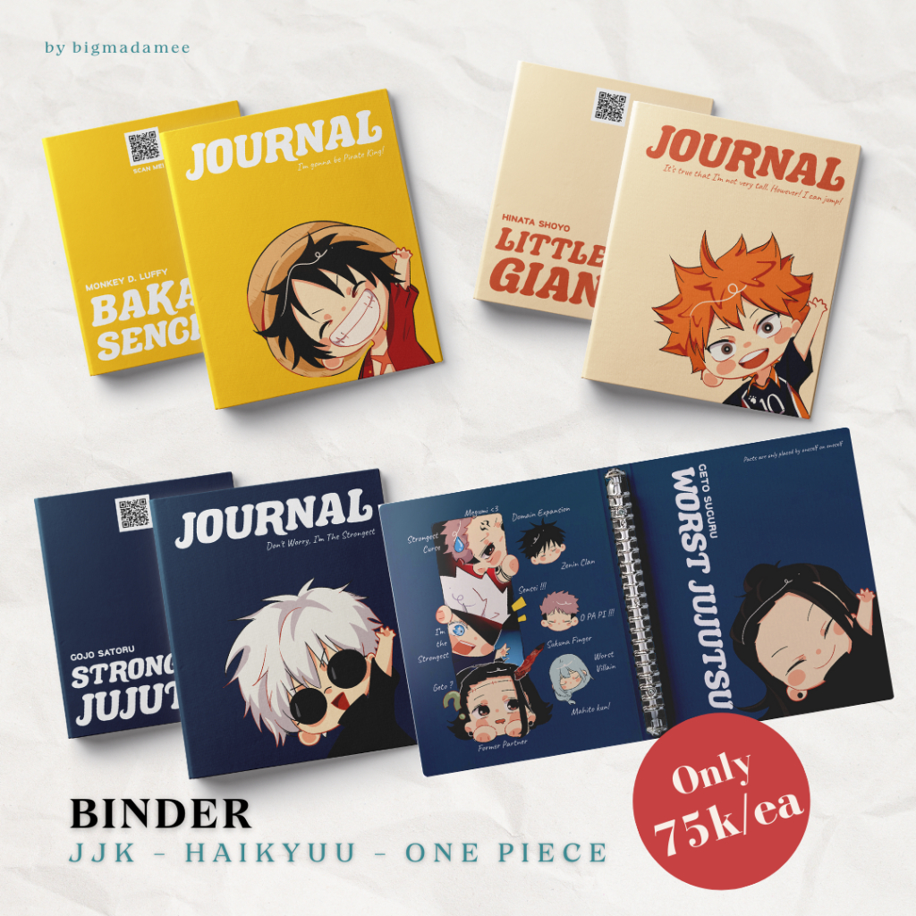 Jual Anime BINDER/FILE/JOURNAL SIZE A5 20 RING by bigmadamerch | Shopee ...