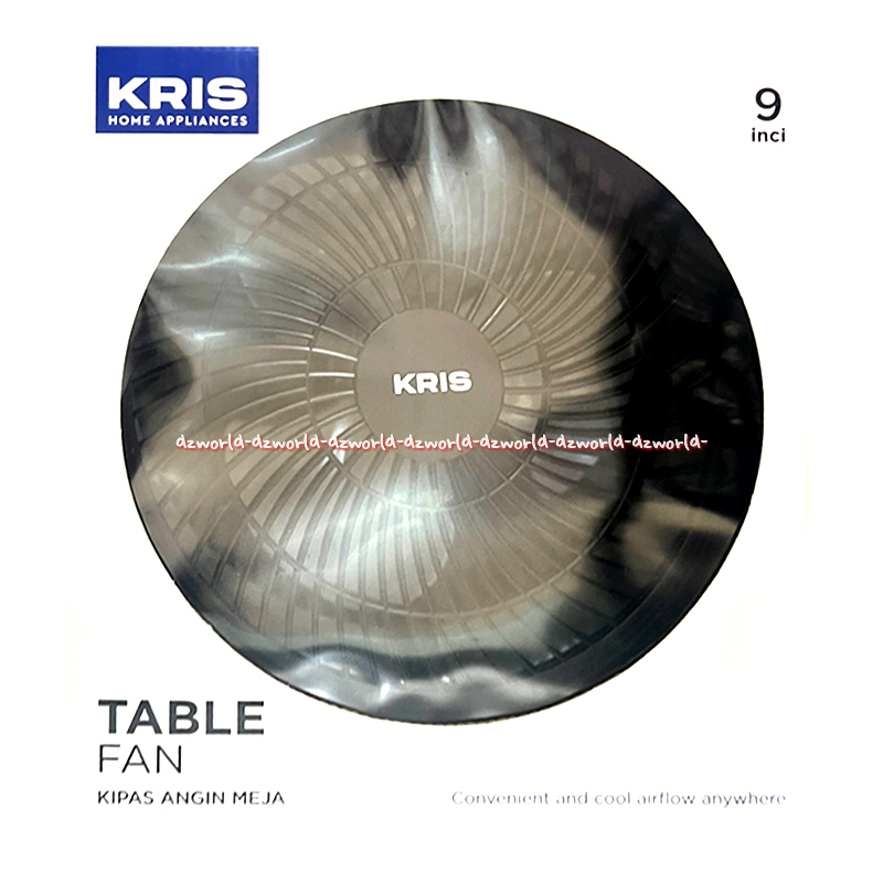 Jual Kris Table Fan Black 9inch Kipas Angin Meja Warna Hitam 22.5cm ...