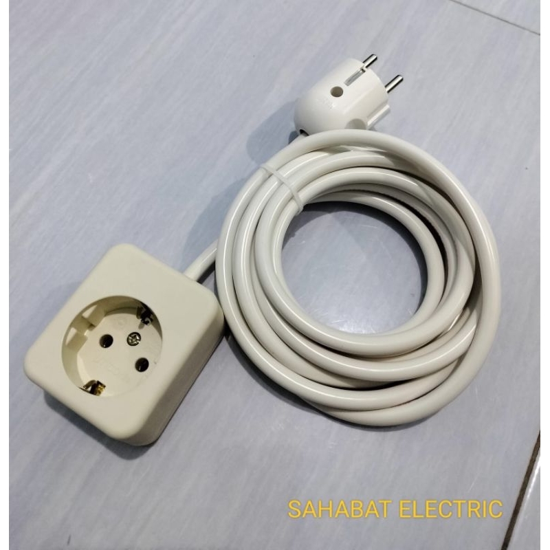 Jual Stop kontak Uticon 1 2 3 4 5 & 6 lubang +Steker +Kabel rambut 1 ...