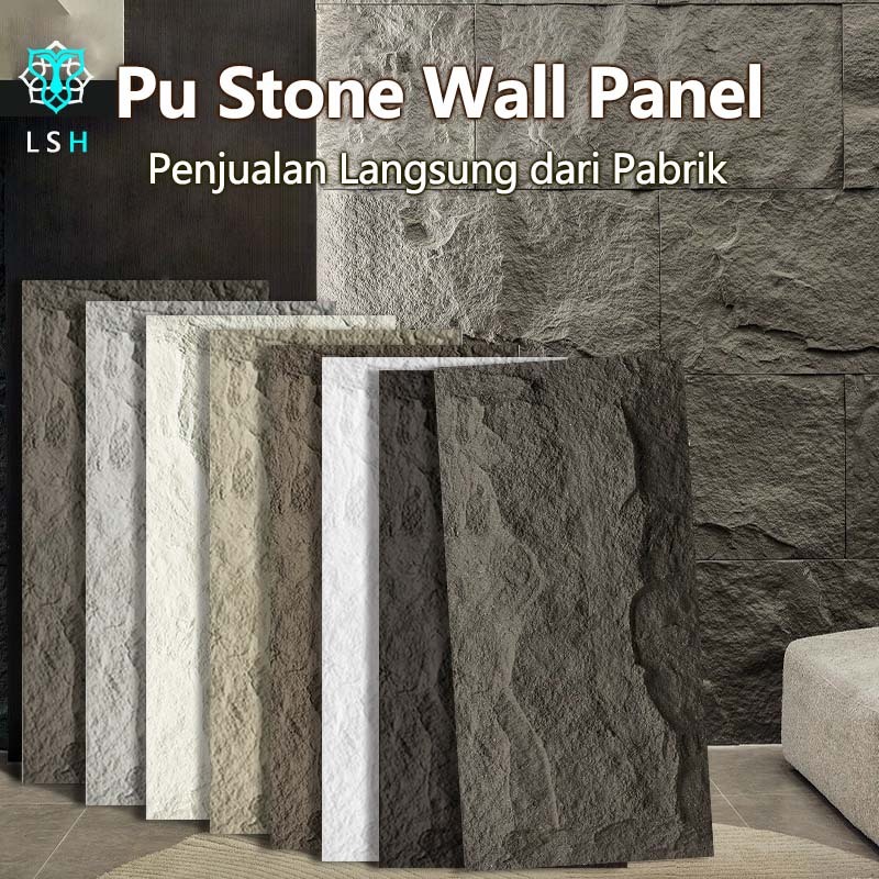 Jual PU Stone Wall Panel 120cmx60cmx3cm WALLSTONE OUTDOOR DAN INDOOR PU ...
