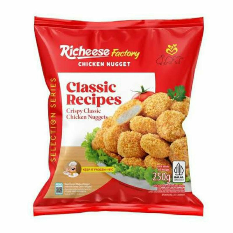 Jual Richeese Factory Chicken Nugget Classic Recipes 250 gr | Shopee ...
