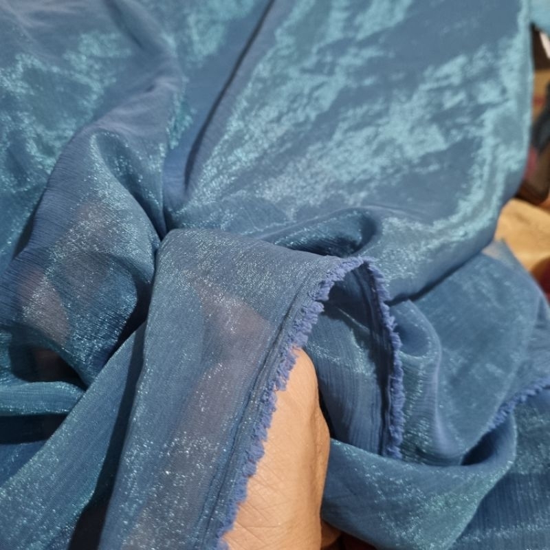 Jual Kain Sifon Salju Bahan Chiffon Snow Sheer | Shopee Indonesia