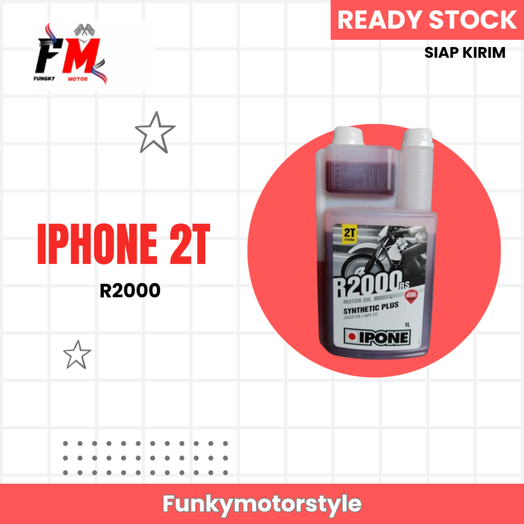 Jual IPONE R2000 Rs Strawberry 2T - Oli Samping Motor 2T 1Lt | Shopee ...