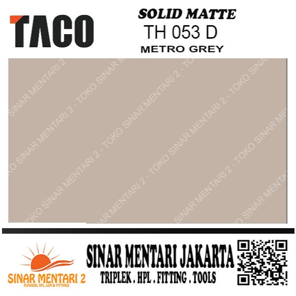 Jual TACO HPL SOLID MATTE TH 053 D METRO GREY | Shopee Indonesia