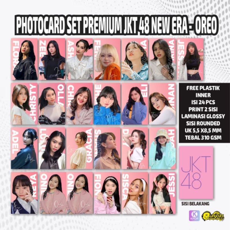 Jual Photocard JKT48 New era | JKT 48 versi Oreo | print 2 sisi laminasi glossy | Shopee Indonesia