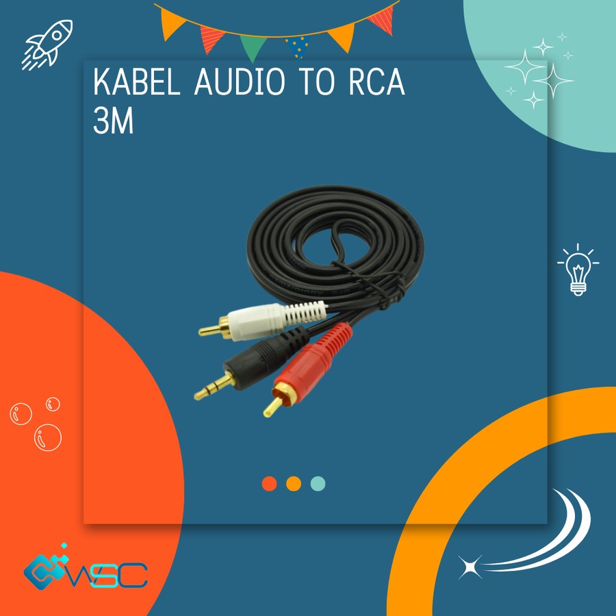Jual Kabel Audio 3.5mm To RCA 3m | Shopee Indonesia