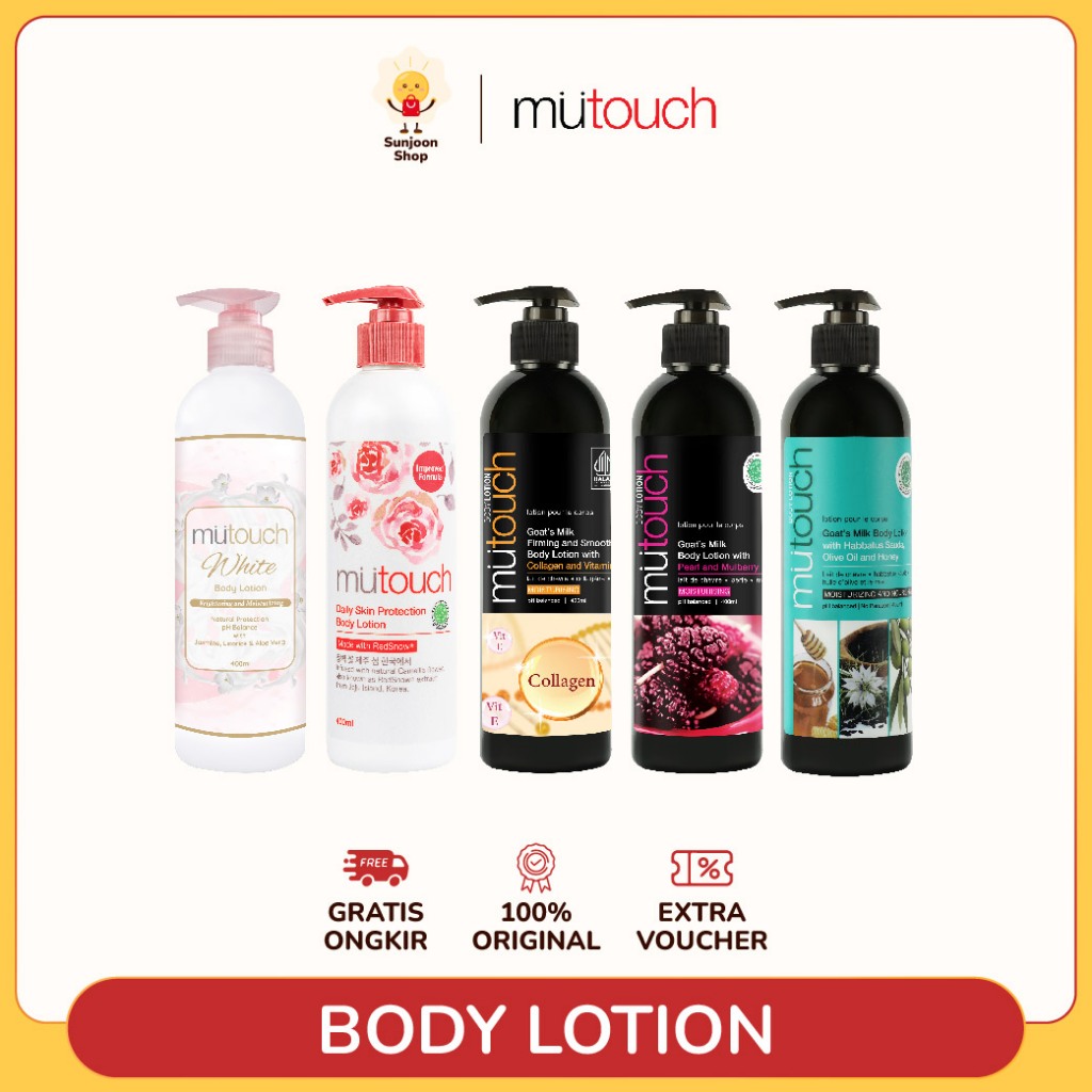 Jual MuTouch Goat's Milk Body Lotion 400ml / Body Serum 95ml | Shopee ...