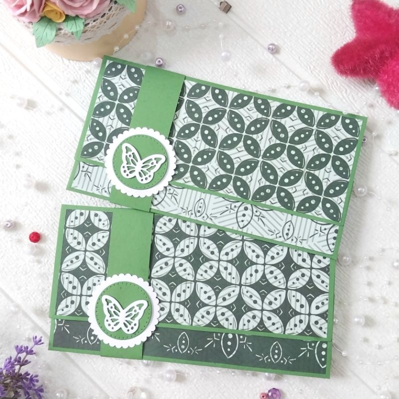Jual Amplop uang batik hijau handmade 1pcs die cut gift lebaran angpau ...