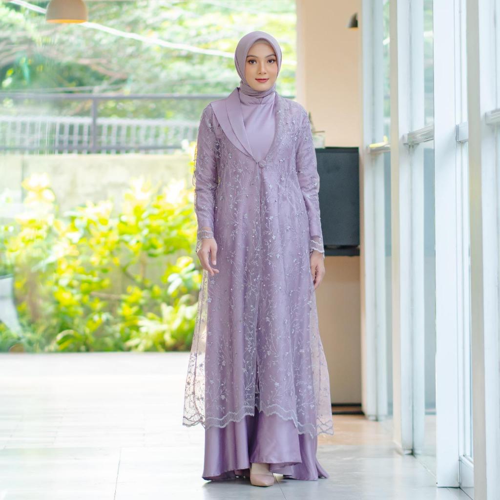 Jual Gamis Brukat Outer 2 in 1 KALUNA Model terbaru Bahan Inner Maxmara ...