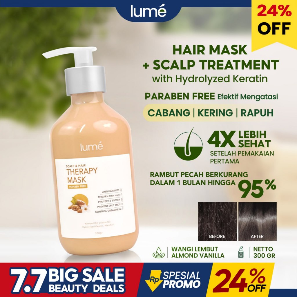 Jual LUME SCALP HAIR THERAPY MASK NON PARABEN CONDITIONER NON SILIKON ...