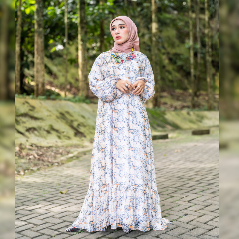 Jual Gamis Ceruty Premium Dress Model RF Series 02 Ukuran S Sampai XXL ...