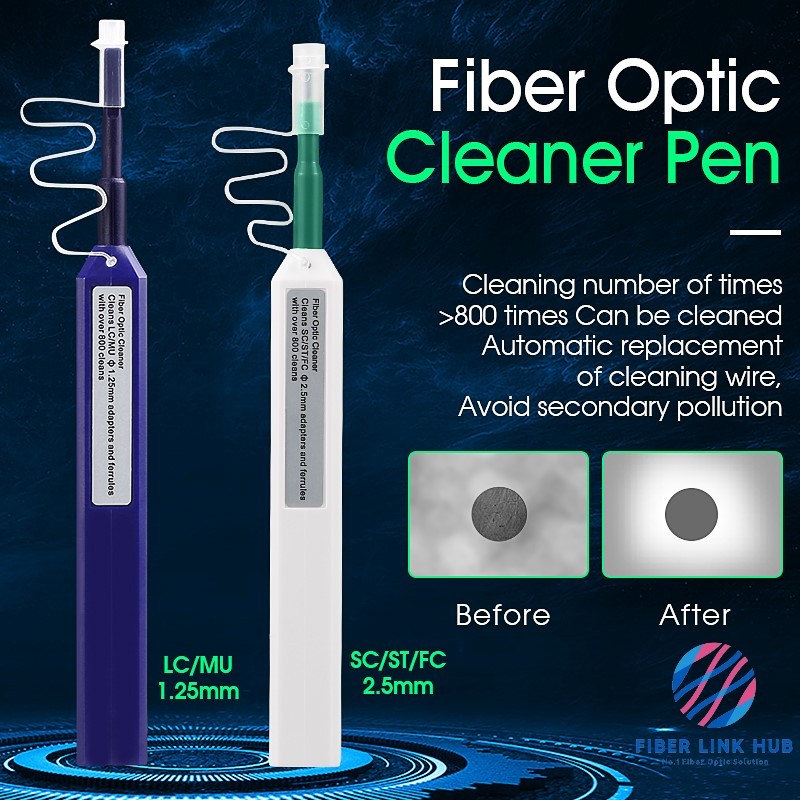 Jual ONE CLICK CLEANER SC/LC Pen Connector Fiber Optic For 1.25/2.5mm ...