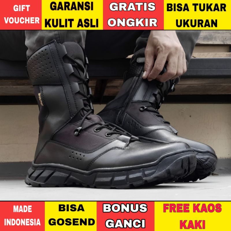 Jual Sepatu Pdl Tactical Tni Polri sekurity umum bahan Kulit Asli ...