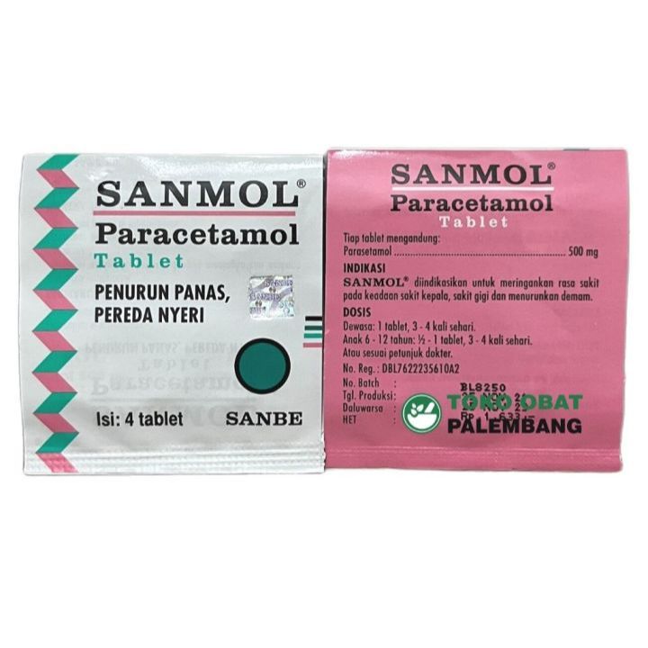 Jual Sanmol Paracetamol Tablets - Obat Penurun Panas / Demam, Pereda ...