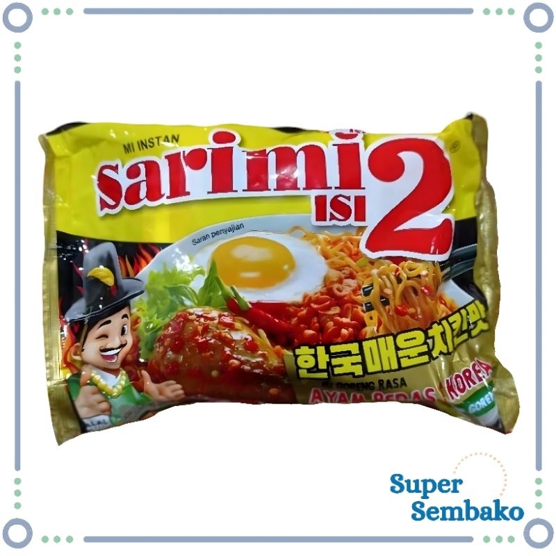 Jual MIE INSTAN SARIMI ISI 2 RASA AYAM PEDAS KOREA 125gr SEMBAKO MURAH ...