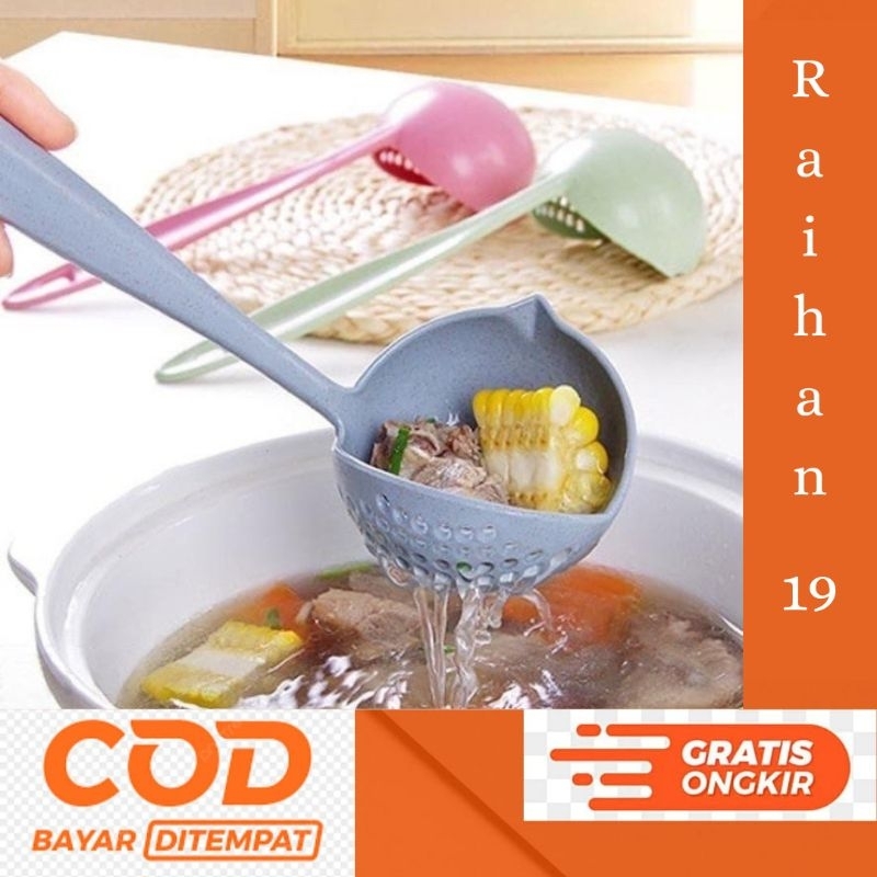 Jual SARINGAN SAYUR SOP / Centong Kuah Sop 2 in 1 Sendok Saring Sayur ...