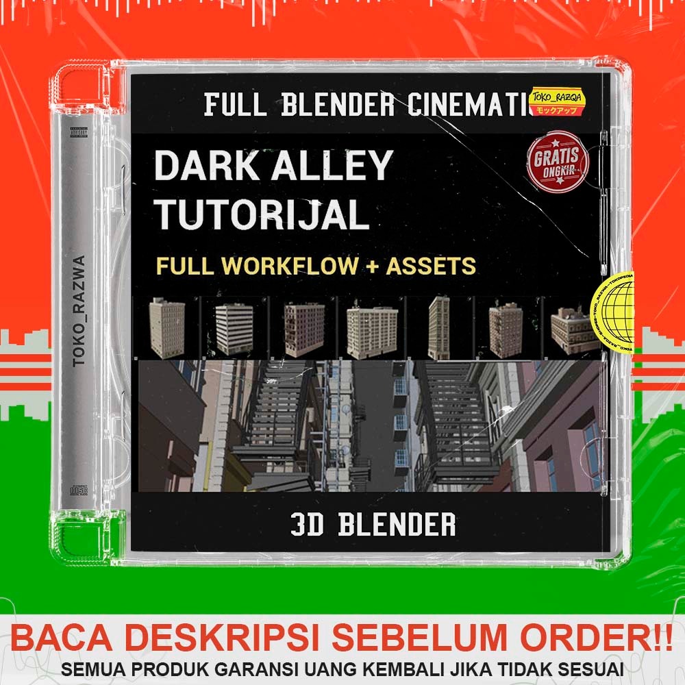 Jual 3D Blender - Dark Alley Scene - Full Blender Cinematic Workflow + 300 assets - 020724 ...