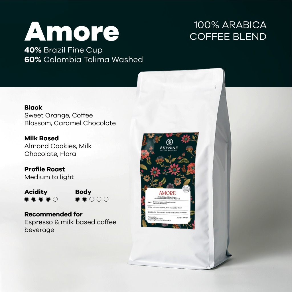 Jual Biji Kopi Espresso Blend Amore 100% Arabika Premium Sky Nine 1 Kg ...