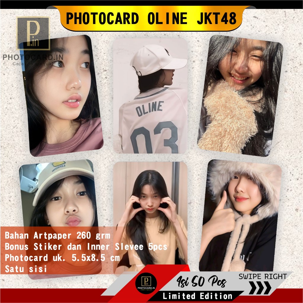 Jual Photocard Oline JKT48 gen12 (Oline Manuel) isi 50 pcs (Free Stiker dan Inner Slevee 5pcs ...