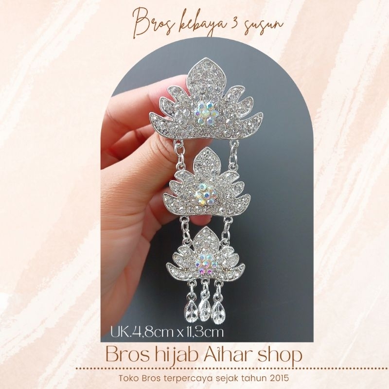 Jual Bros Kebaya Gold Emas Perak Kutubaru 3 Susun Bross Kutu Baru Tumpuk khas Etnik Jawa Pesta ...
