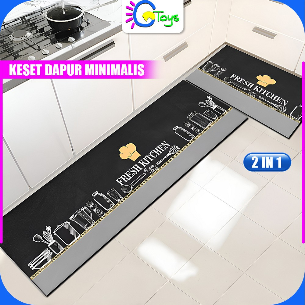 Jual CR-C1089 Keset Kaki Dapur 2 in 1 Motif Anti Slip 40x60cm dan ...
