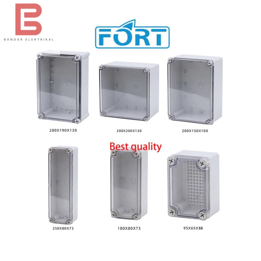 Jual Junction Box Transparan 130 x 80 x 70 mm Box ABS Plastik + Base ...