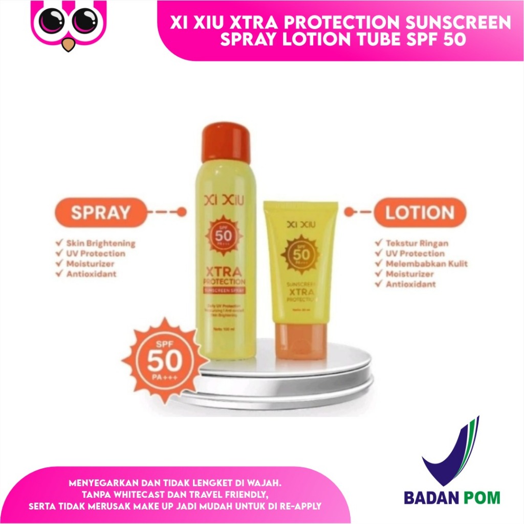 Jual XI XIU XTRA PROTECTION SUNSCREEN SPRAY LOTION TUBE SPF 50 PA ...