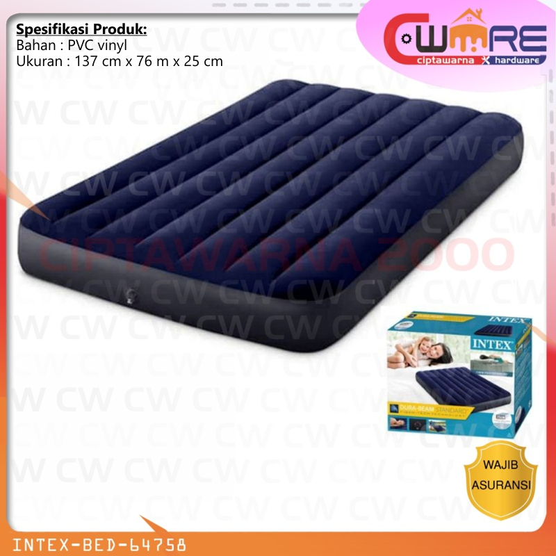 Jual Intex 64758 Dura Beam Standard Fiber Matras Kasur Angin Pompa Tiup ...