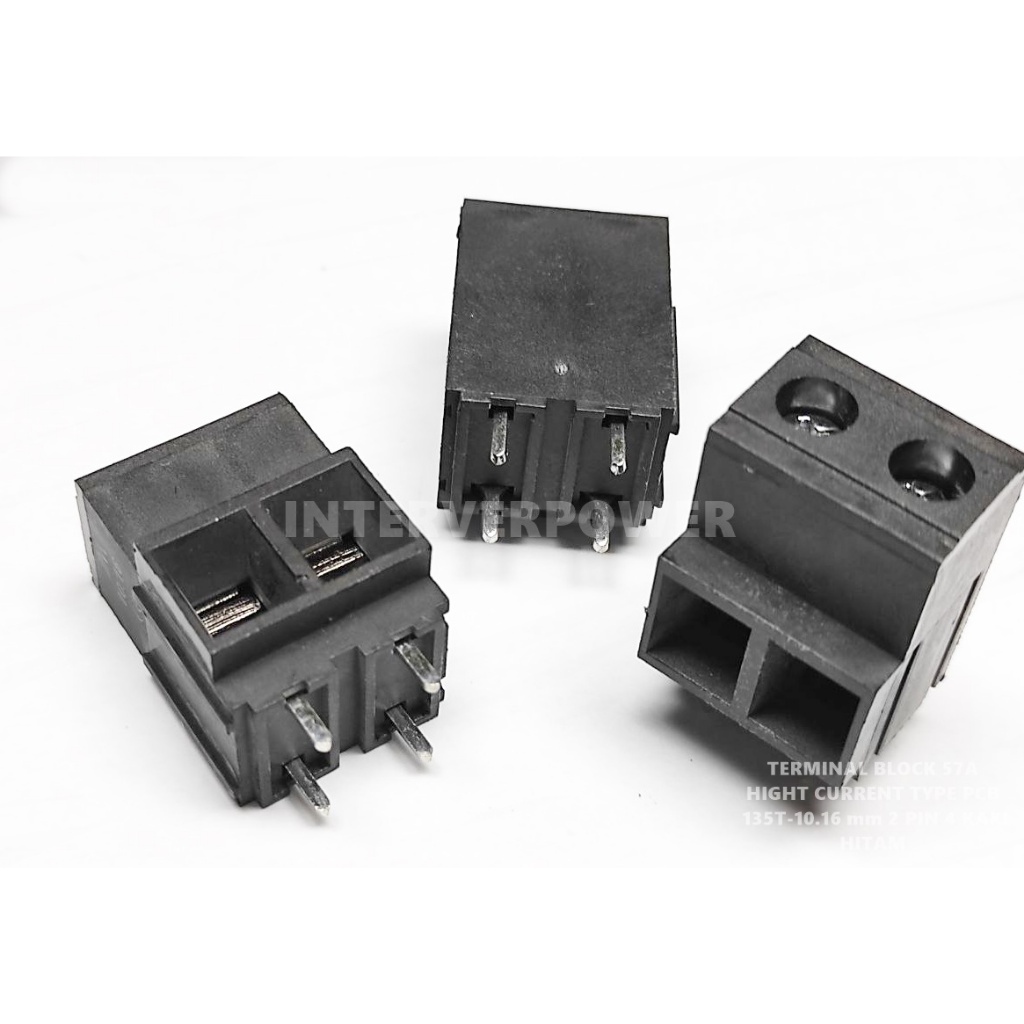Jual 57A high current type PCB terminal block 135T-10.16 2pin Hitam ...