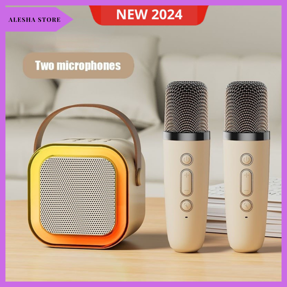 Jual Speaker mini Karaoke Cipung Bluetooth K12 LED Mini Karaoke Set All IN 1 Super BASS With Mic ...