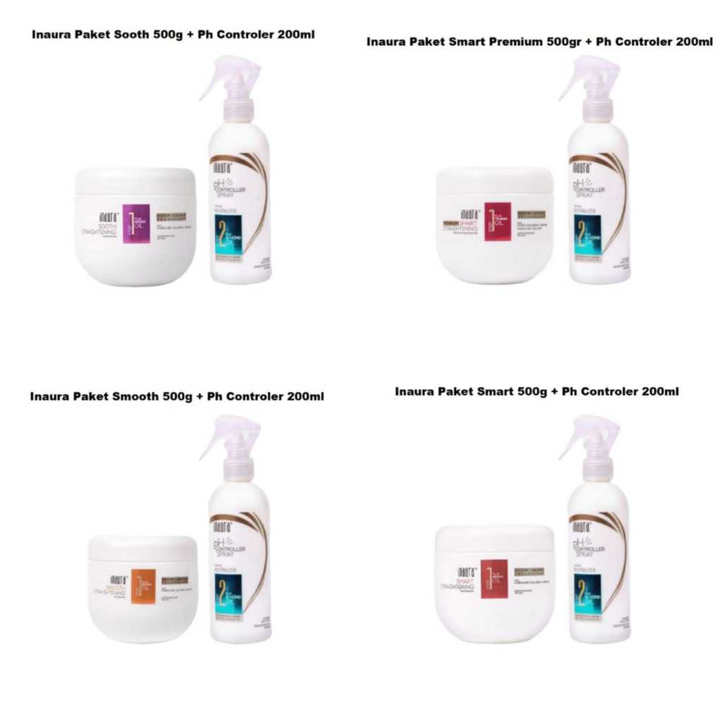 Jual Inaura Paket Smoothing Step 1 500gr + Step 2 Ph Controler Spray ...