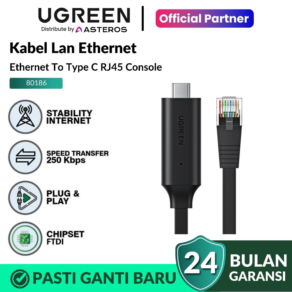 Jual UGREEN Kabel Console Type C To LAN Ethernet RJ45 Mac PC Komputer ...