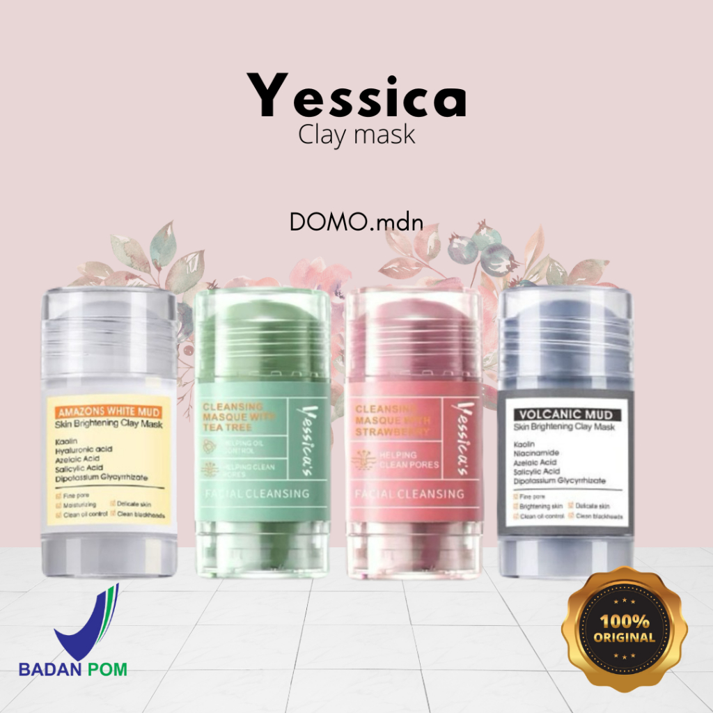 Jual YESSICA STICK CLAY MASK 50 GR | TEA TREE | STRAWBERRY | AMAZON ...