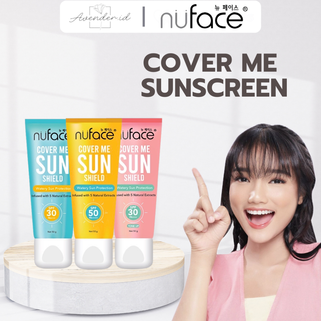 Jual (GET 1 GIFT) NUFACE SUN SHIELD SUNSCREEN SPF 50+++, SPF 30++, tone ...