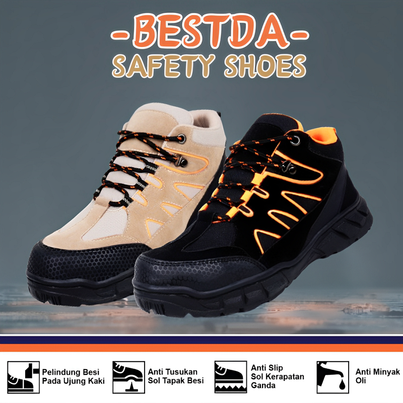 Jual Safety Shoes Sepatu Safety Ujung Besi Sepatu Boots Pria Proyek ...