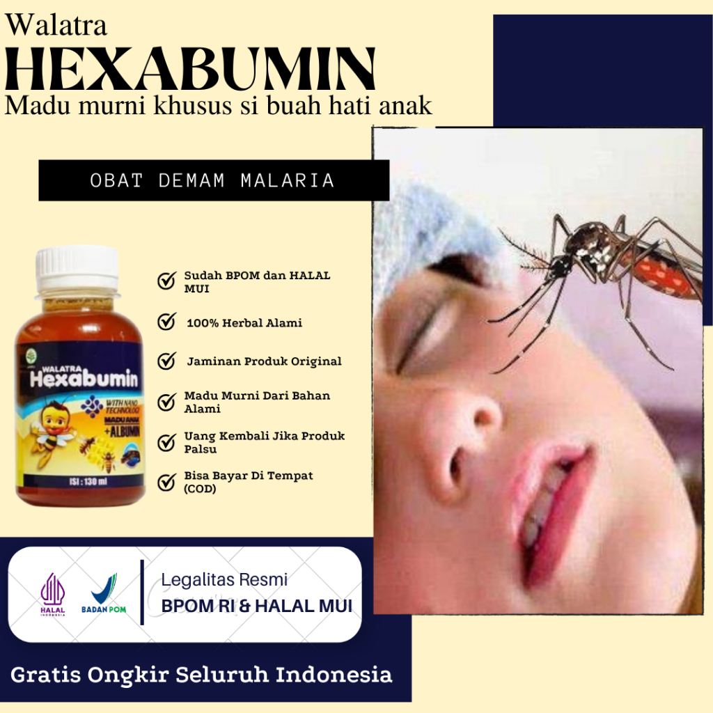 Jual Hexabumin Madu Anak - Obat Malaria, Demam Menggigil, Demam ...