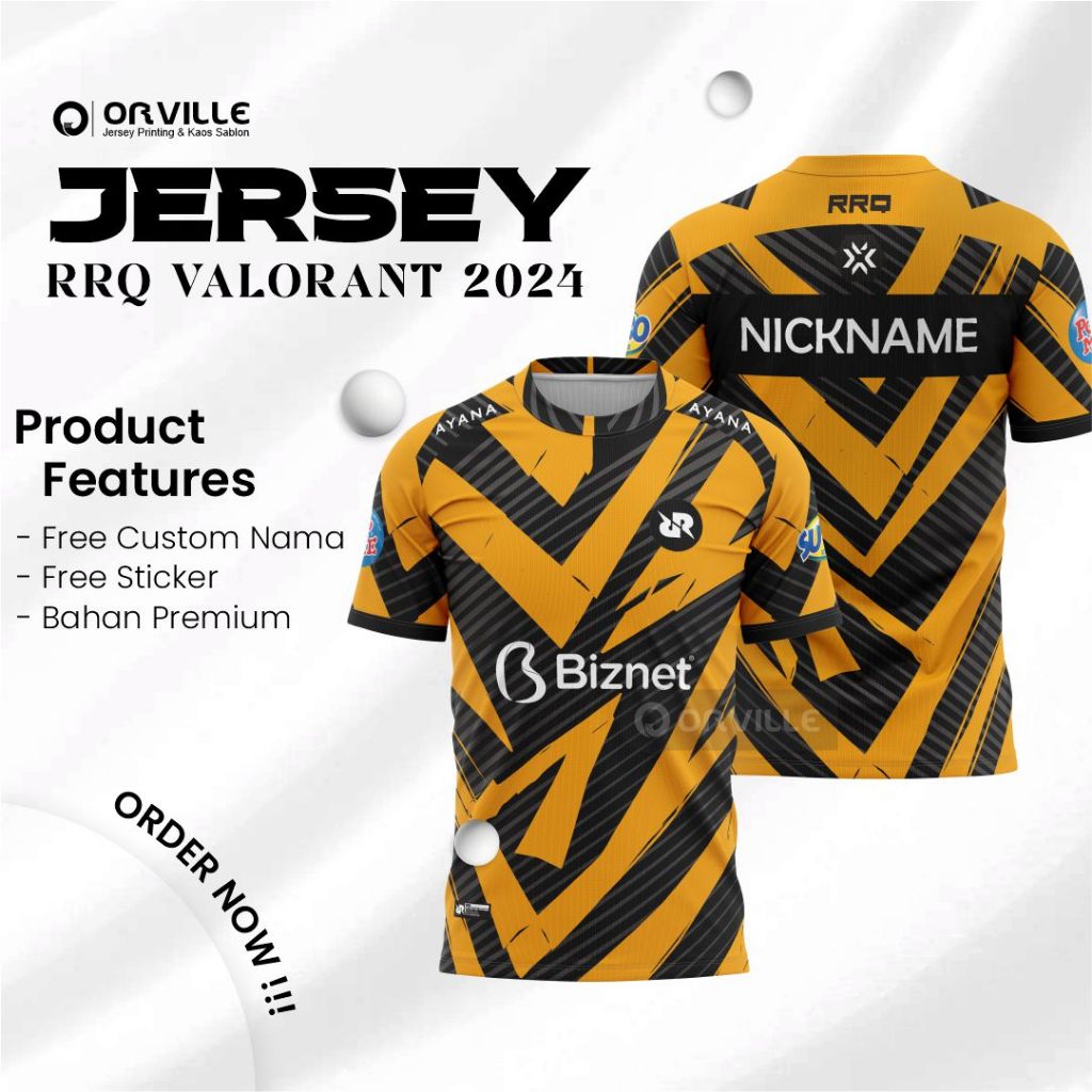 Jual JERSEY RRQ VALORANT NEW 2024 23/24 VCT PACIFIC FREE NICKNAME ...