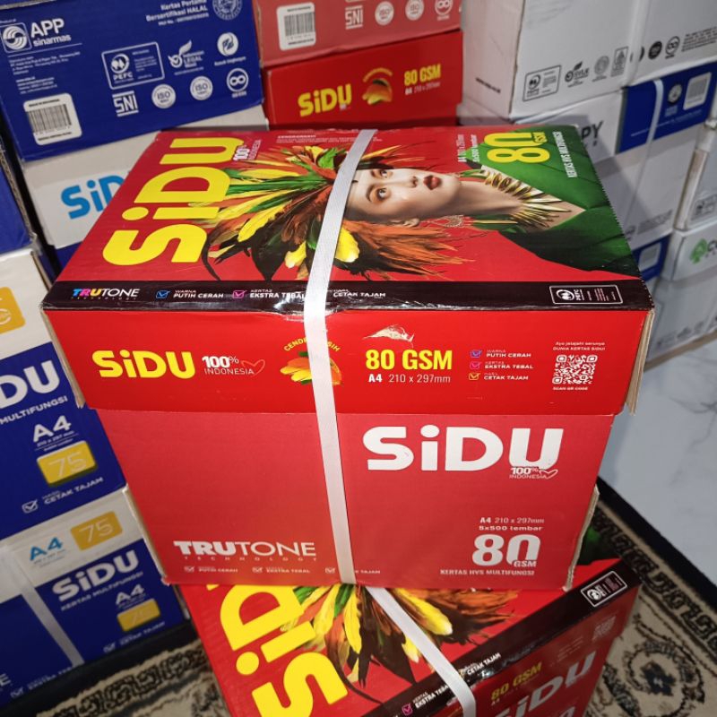 Jual Kertas A4 80 Gram SIDU 1 DUS Instan / Sameday | Shopee Indonesia