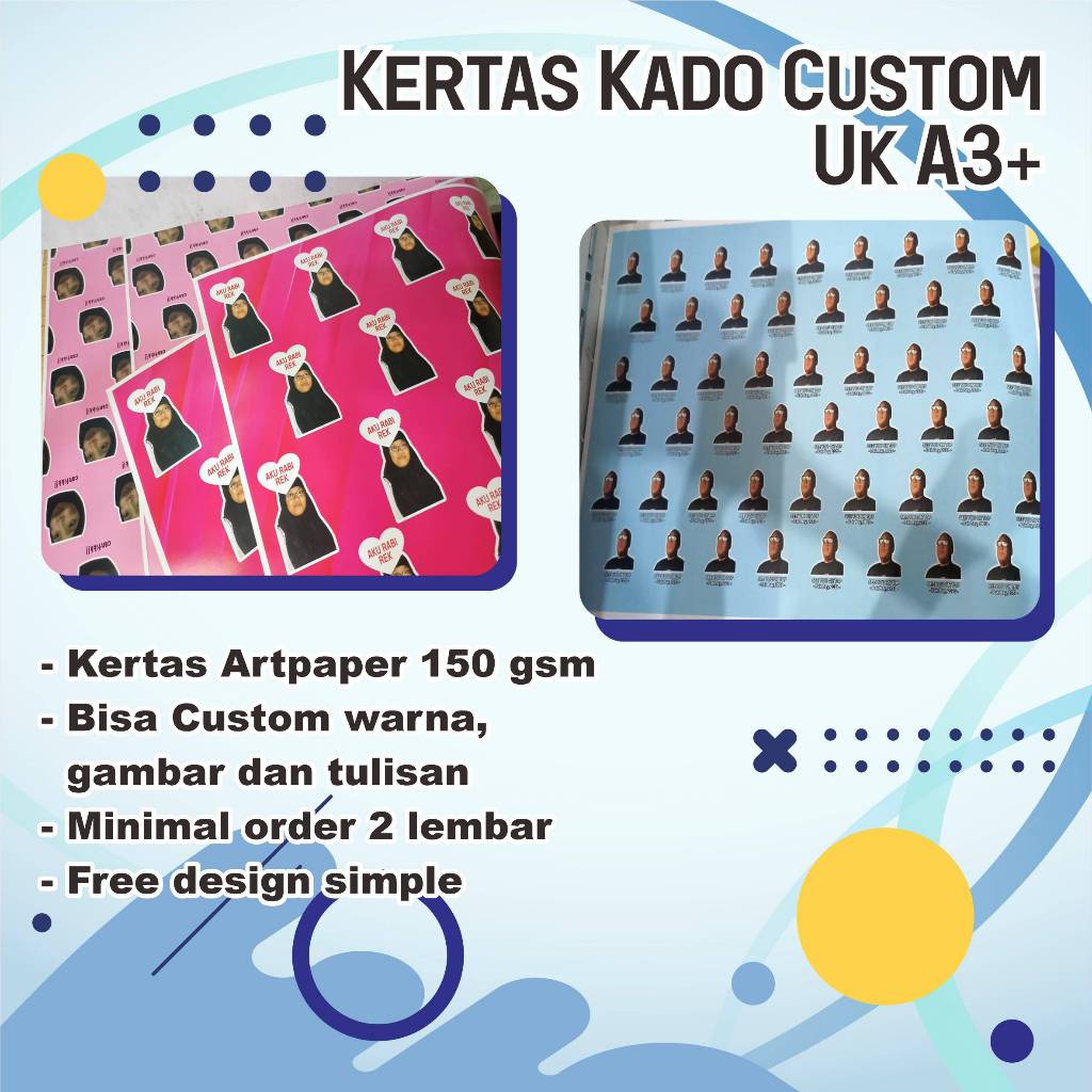 Jual Kertas Kado Custom (Free Design) | Shopee Indonesia