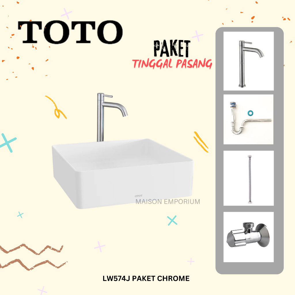 Jual PAKET WASTAFEL TOTO LW574J SILVER MEJA / SET WASHTAFEL TOTO ...