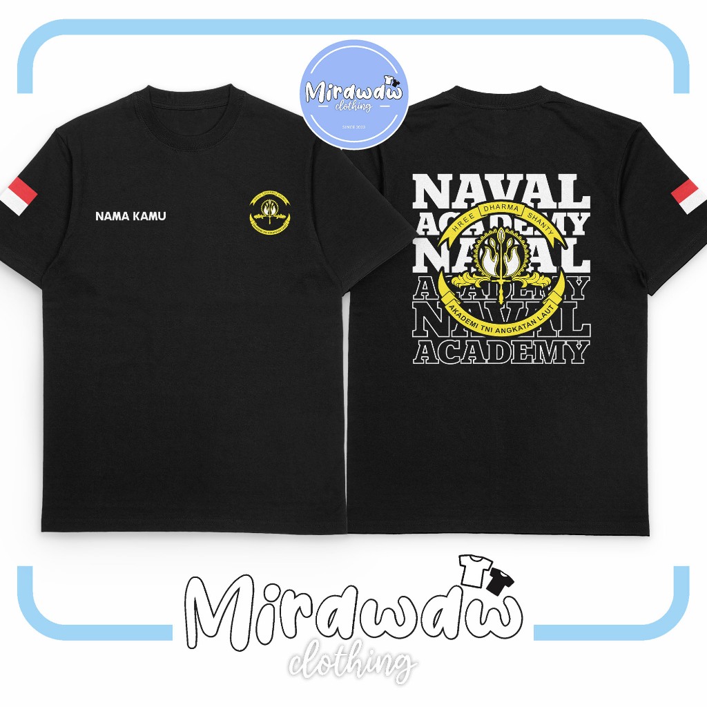 Jual Kaos AKADEMI TNI AL Naval Academy Streetwear Gratis Nama Kamu Baju Distro | Shopee Indonesia