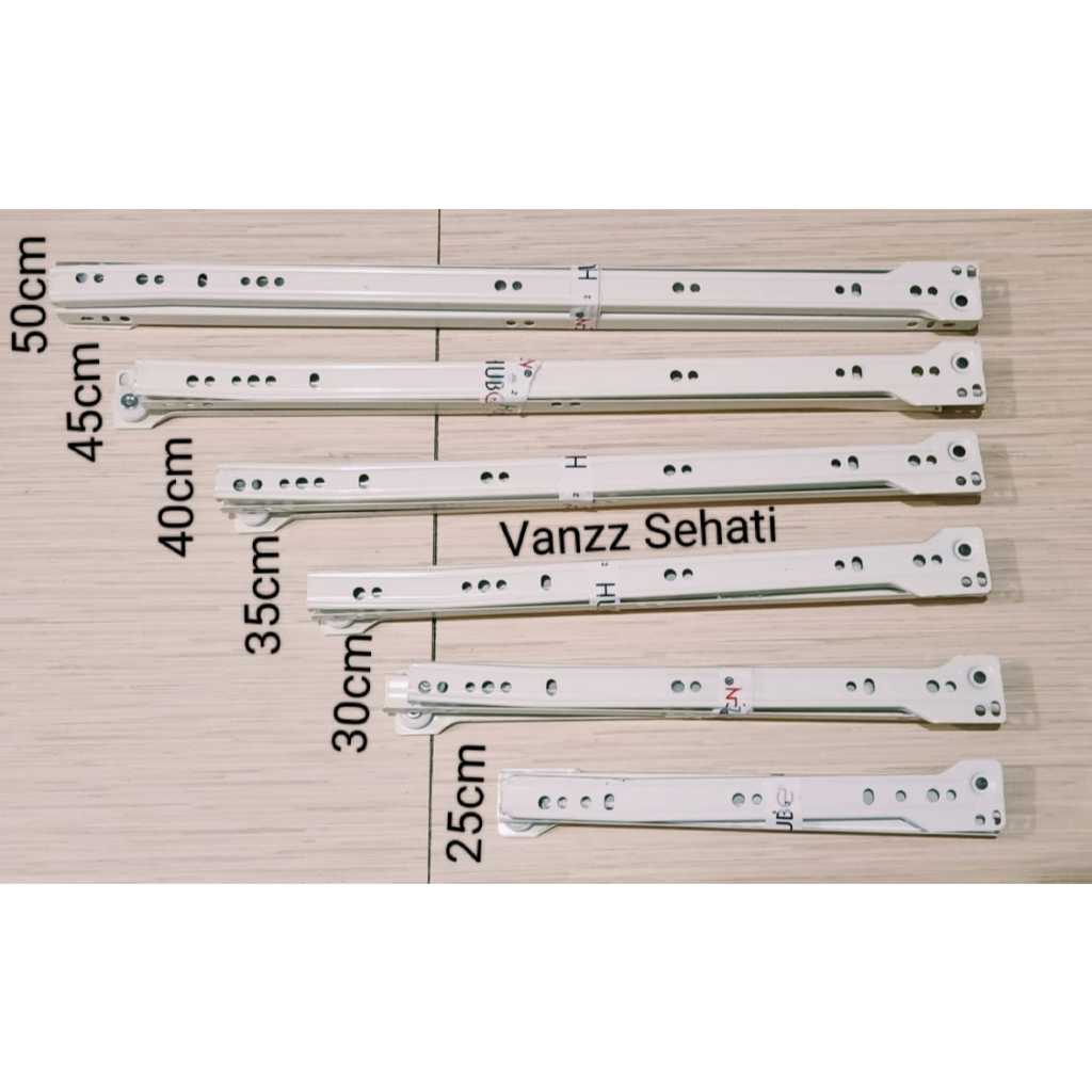 Jual (1SET) Rel Laci Putih Single Track Huben Ukuran 45 CM | Shopee ...